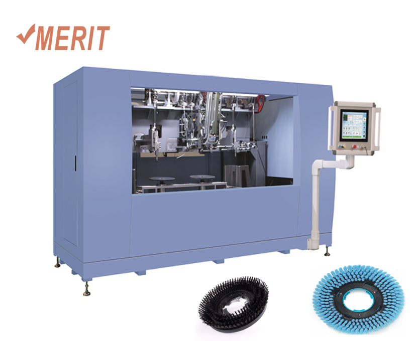 5 axis 2 drilling and 1 tufting disc brush machine MTD70 - brush and ...